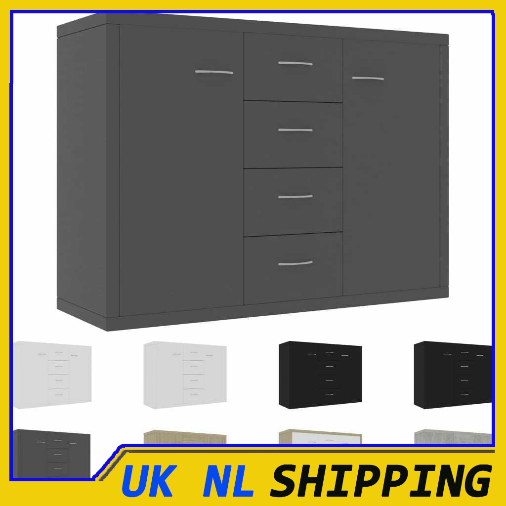 UKING Sideboard Chipboard Storage Cabinet Home Buffet Server Multi ...